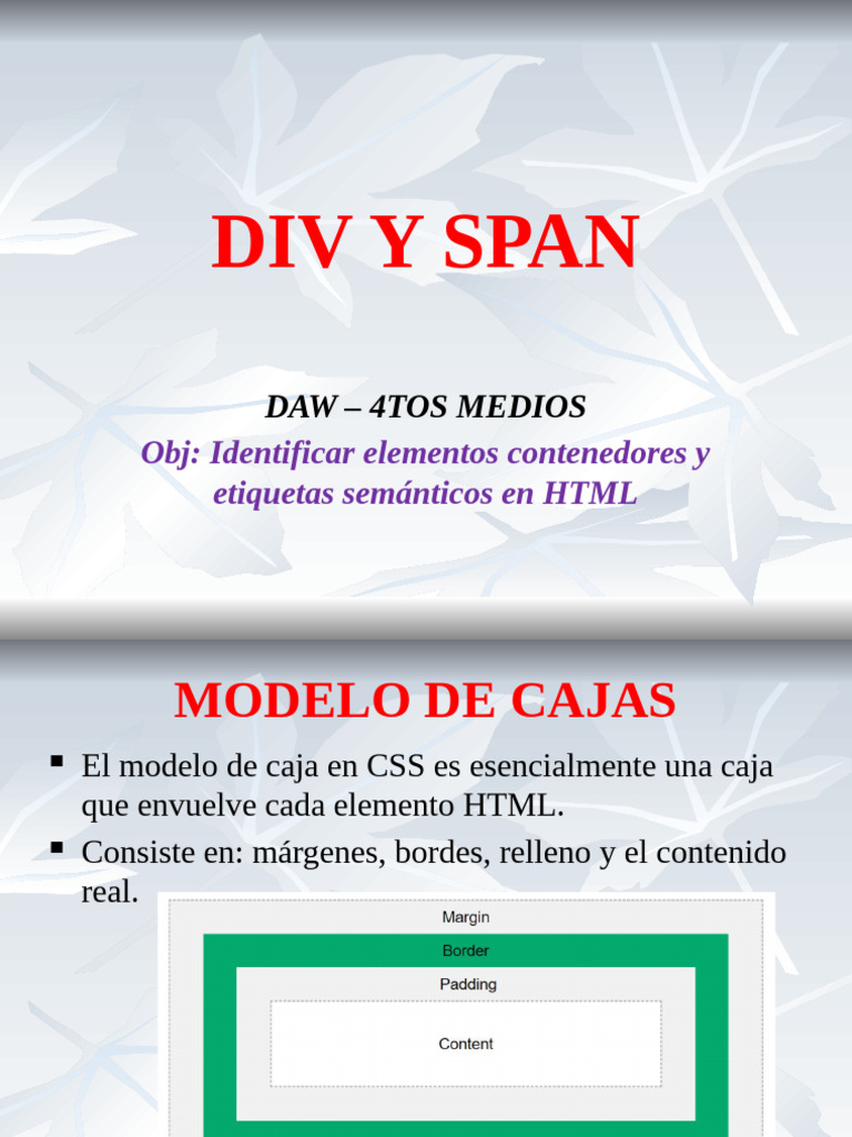 DAW - Capas y Contenedores | PDF | HTML | Red mundial