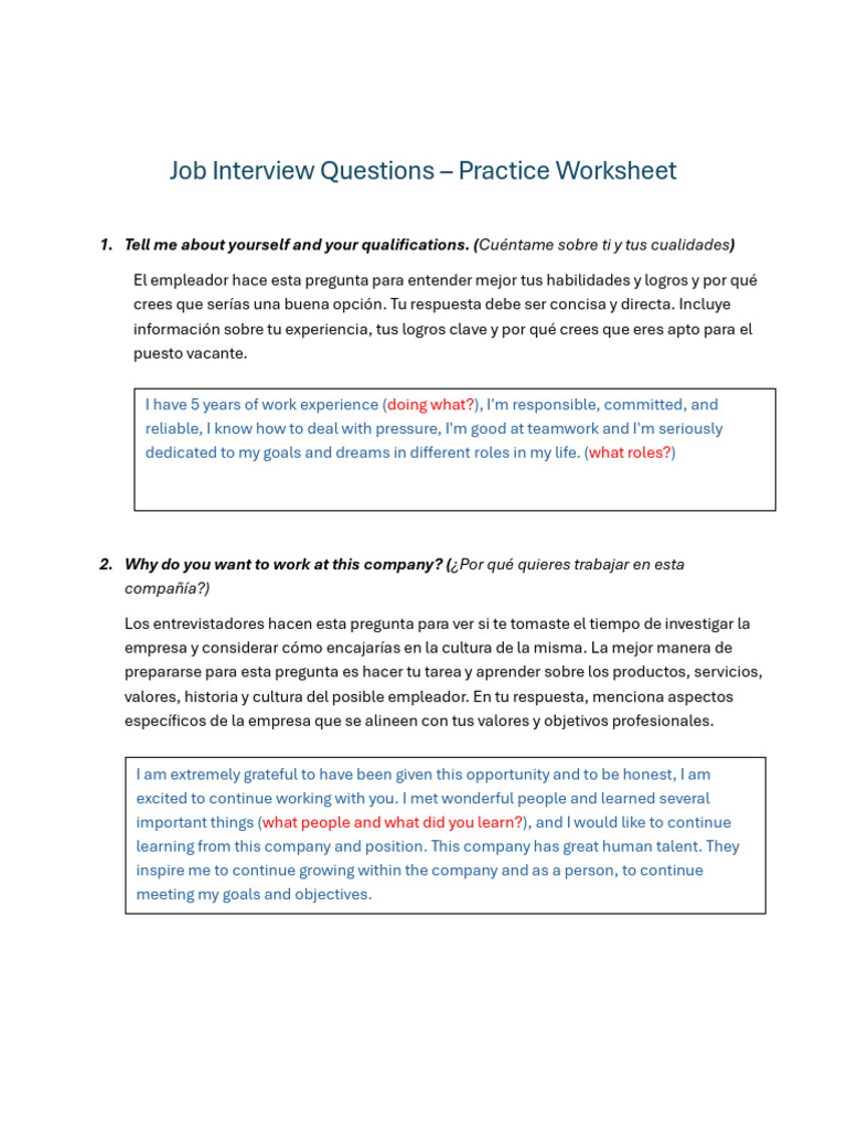 Job Interview Question1.5 | PDF