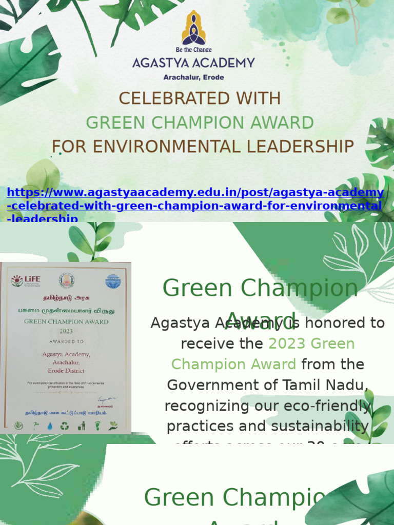 Celebrated With Green Champion Award | PDF | Technology & Engineering