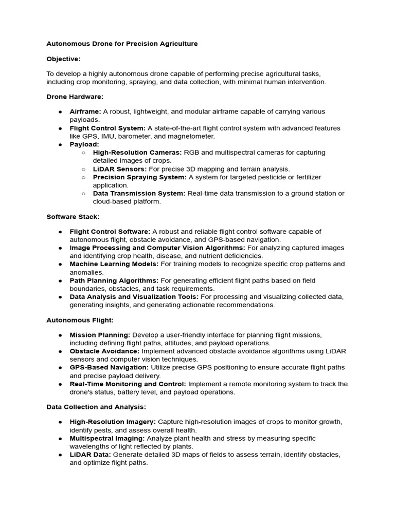 Autonomous Drones In Precision Agriculture Pdf Unmanned Aerial