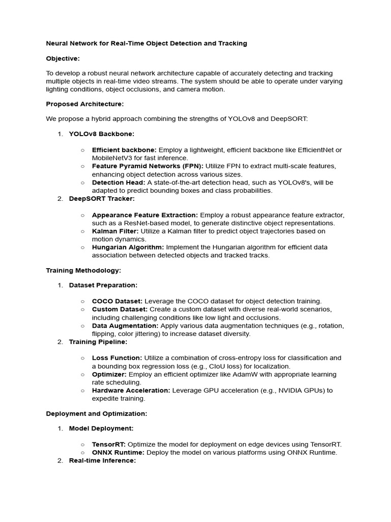 Neural Network For Real-Time Object Detection and Tracking | PDF | Graphics Processing Unit ...