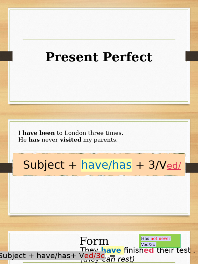 11 Class Present Perfect | PDF