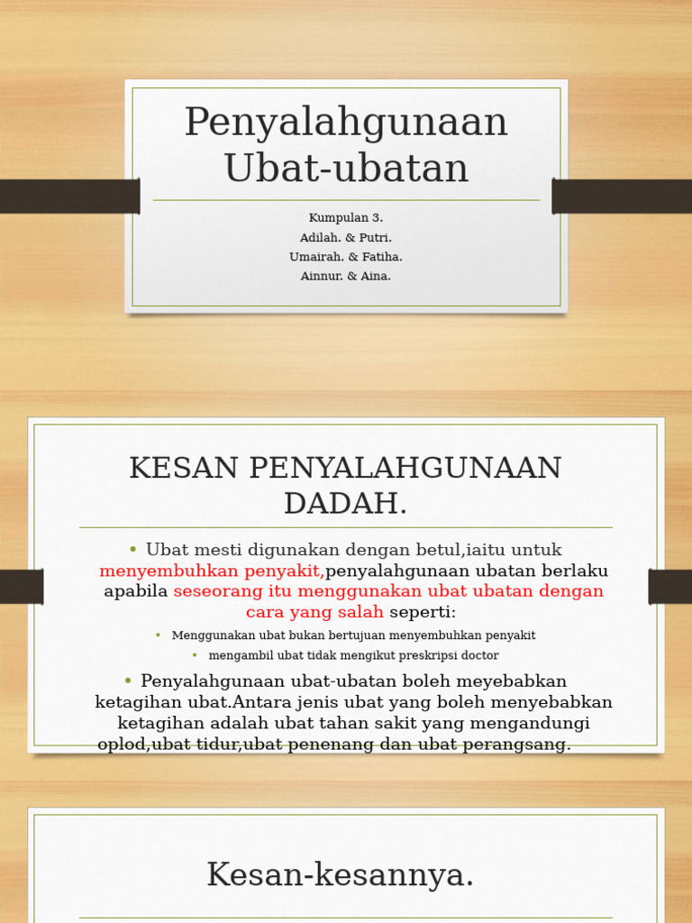 Penyalahgunaan Ubat-Ubatan Tingkatan 4 | PDF