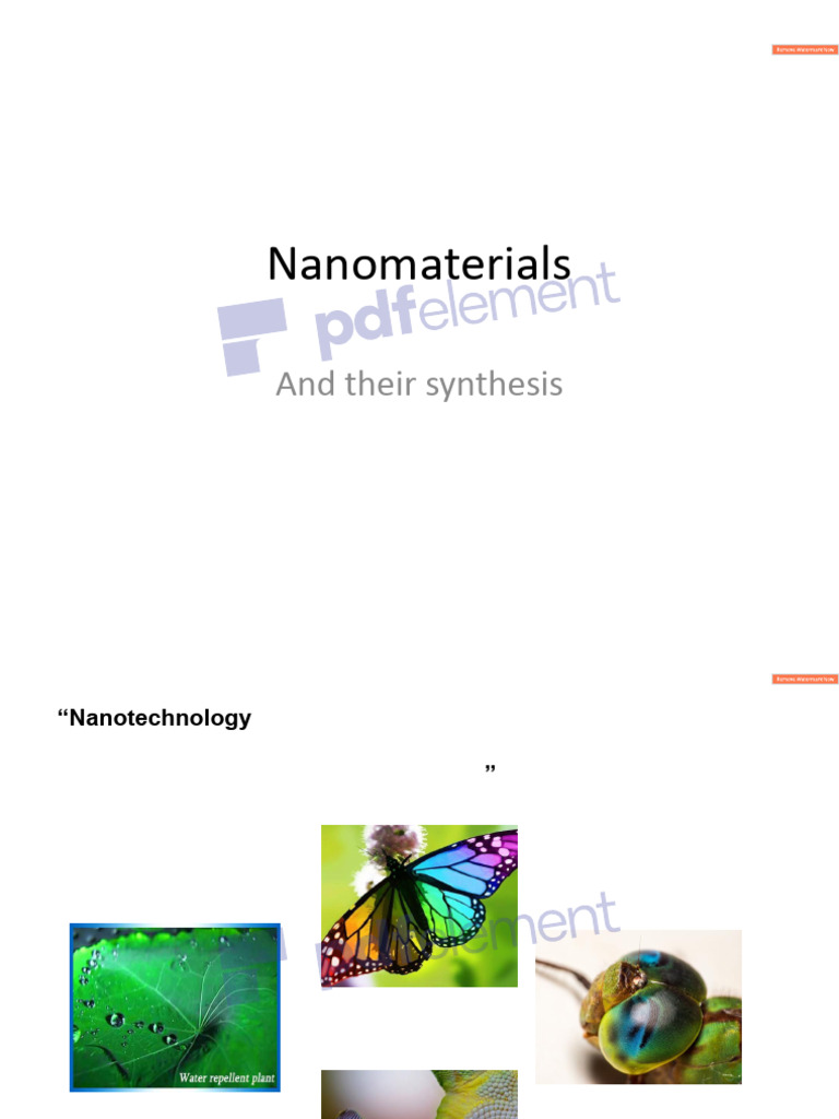 Nanomaterials and their synthesis | PDF | Nanotechnology | Nanomaterials