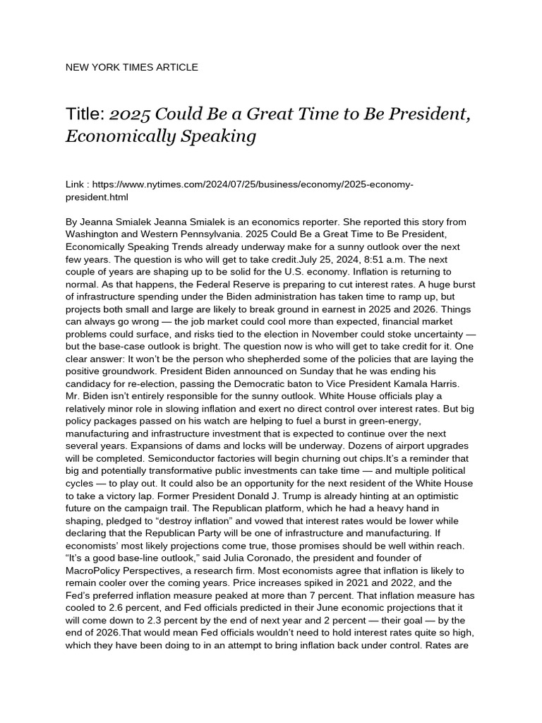 NEW YORK TIMES ARTICLE Sample AI Generated | PDF | Cost Of Living ...