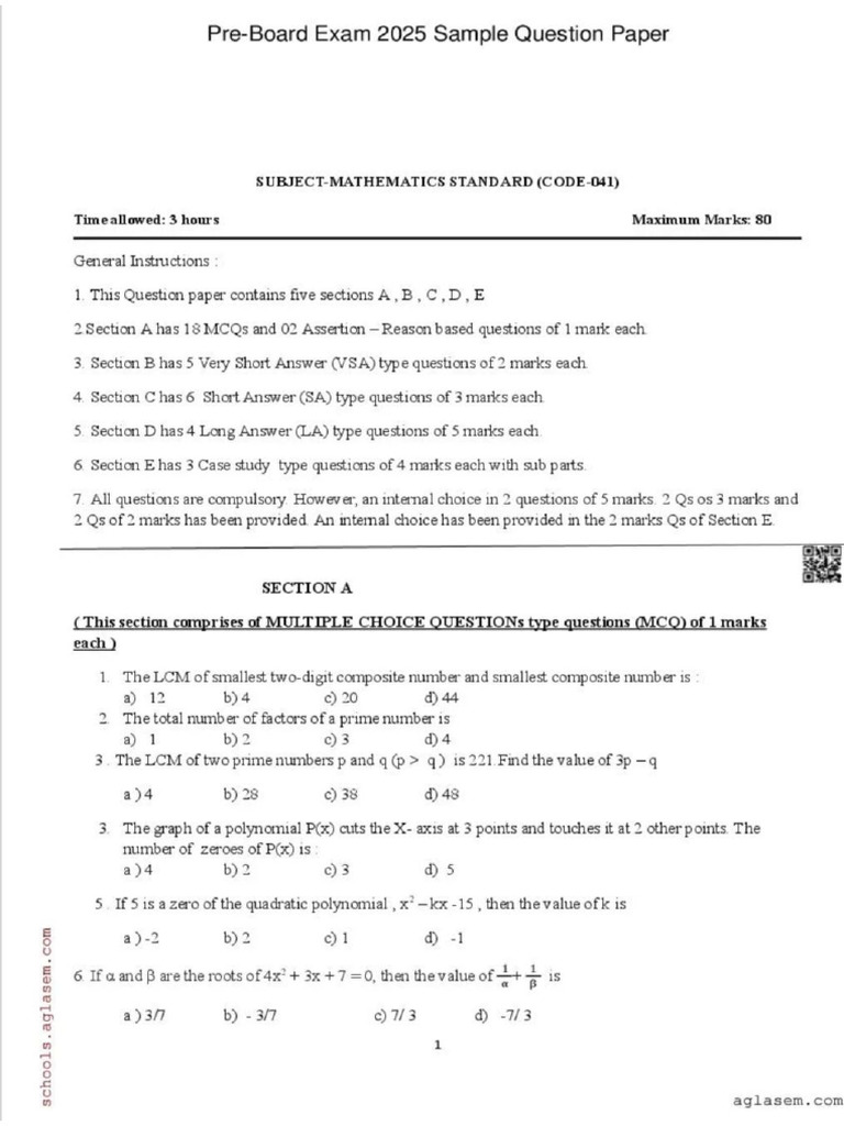 Maths Standard | PDF