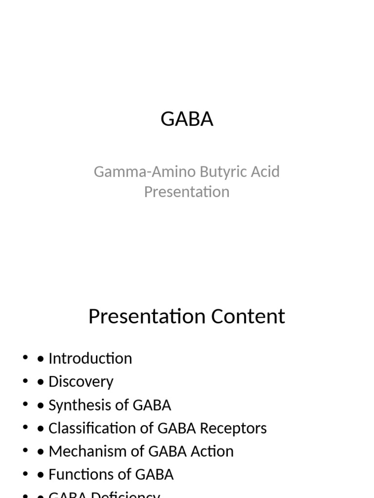 GABA Presentation | PDF