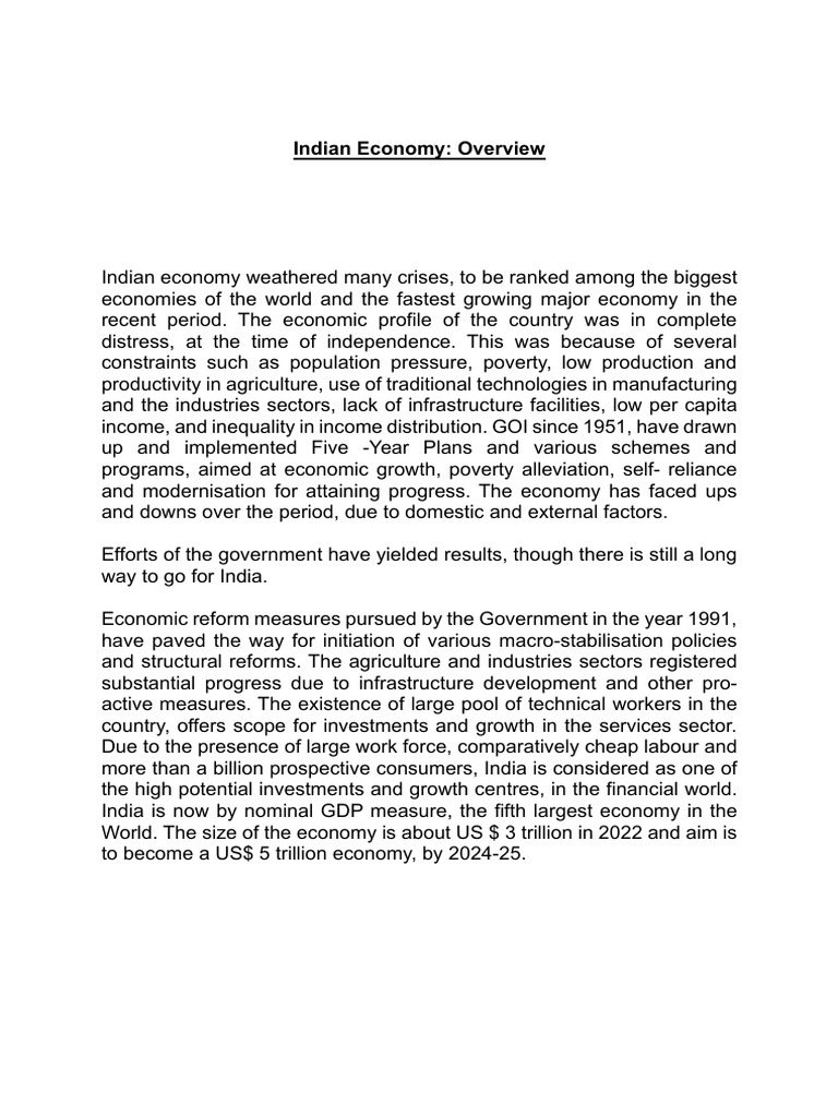 PDF IBPS Banking Awareness - Indian Economoy Notes | PDF | Gross ...