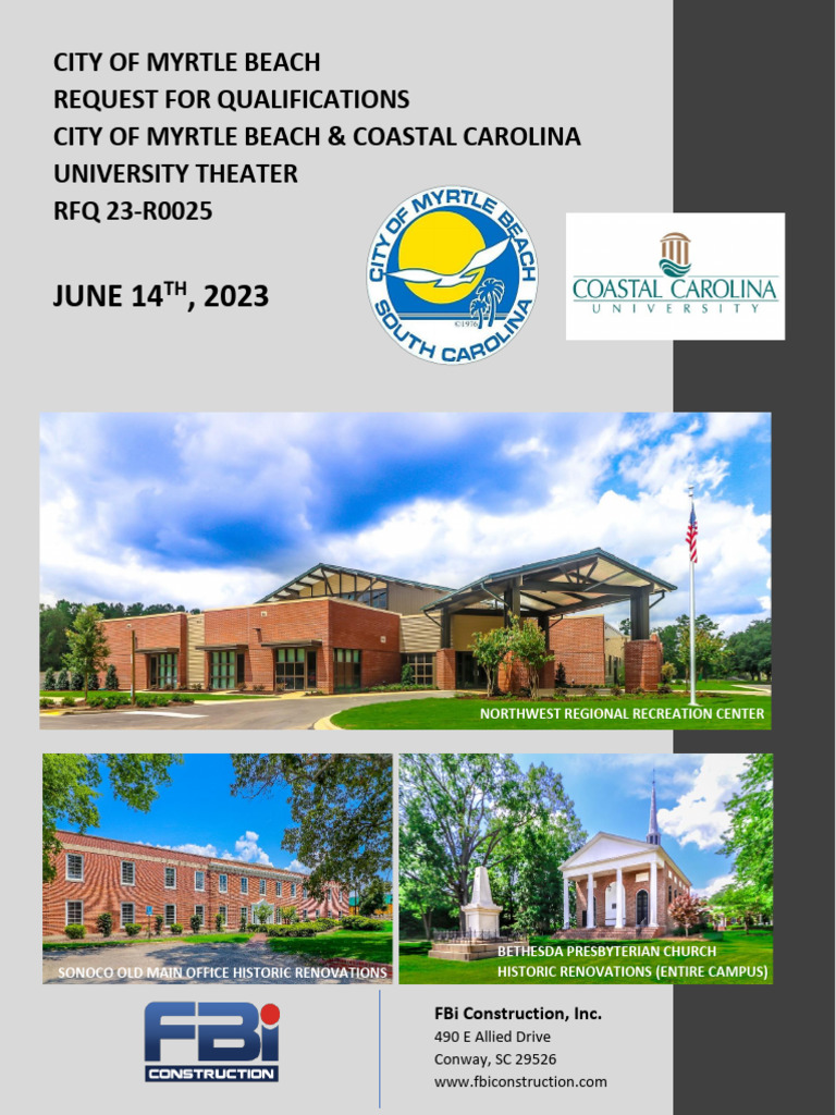 City of MB Ccu Theater - RFQ 23-r0025 FBI Construction | PDF ...