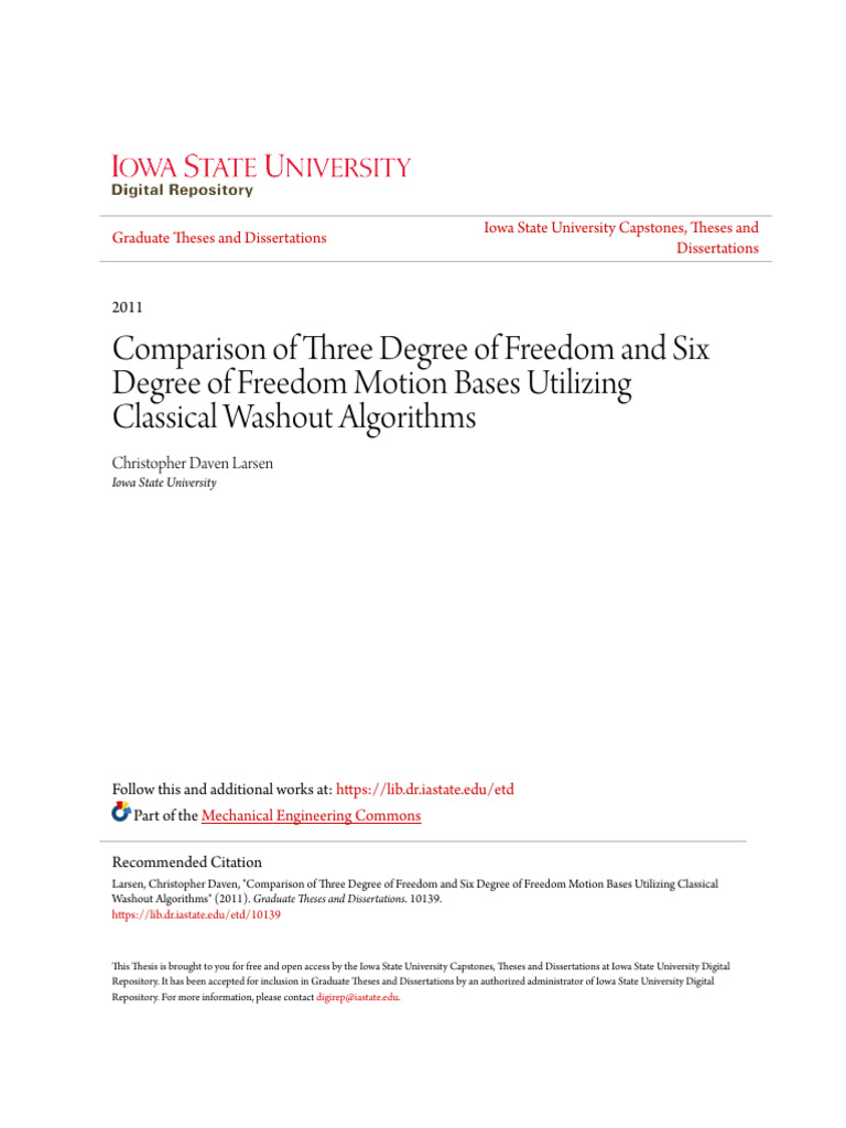 Comparison of Three Degree of Freedom and Six Degree of Freedom M | PDF ...