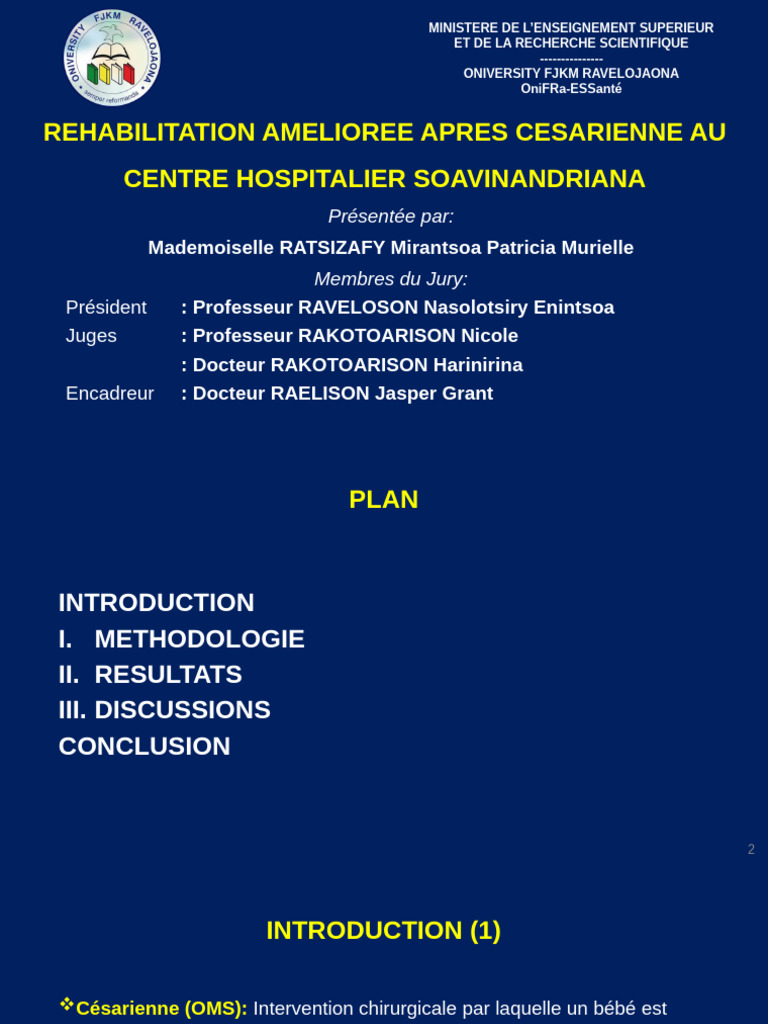 Presentation Corrigé | PDF | Césarienne | Chirurgie