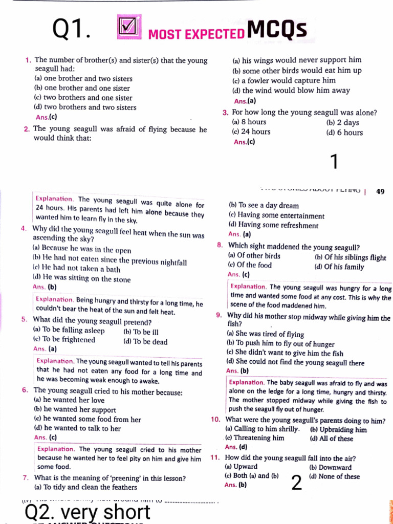 Class X English Ch 3 (Question Bank) | PDF | Birds