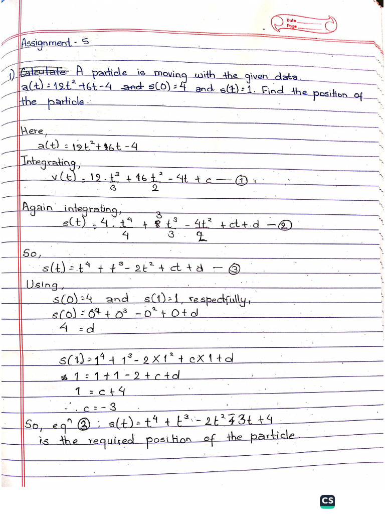 Maths 5th Assignment - 1 | PDF