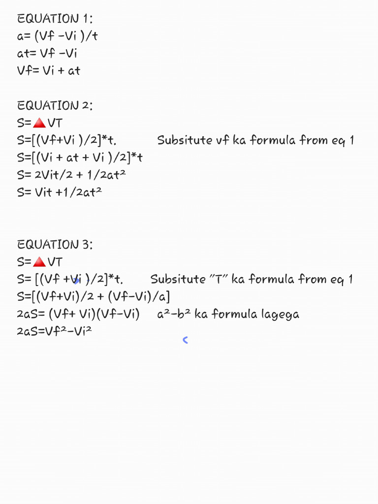 Equations of Motion | PDF