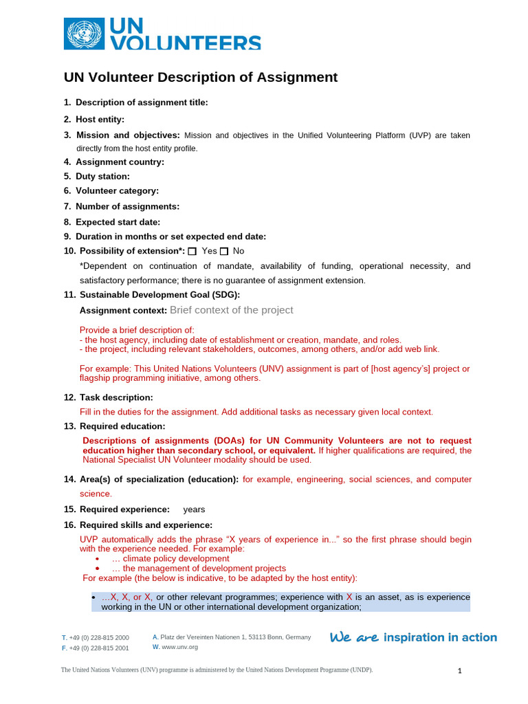 UVP_Generic_DOA_template_EN | PDF | Cost Of Living | Disability