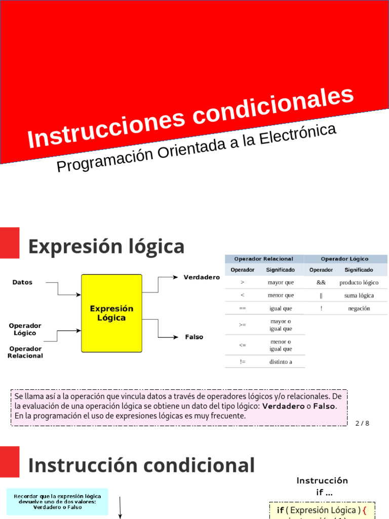 instrucciones condicionales 2024 | PDF | Matemáticas