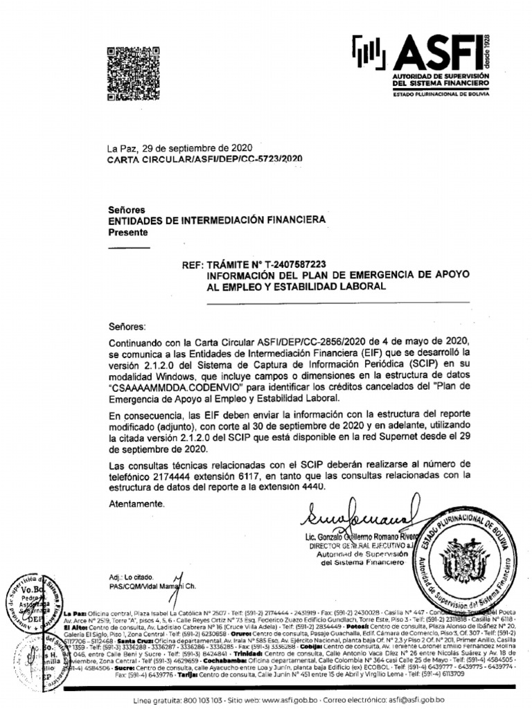 CC ASFI DEP 5723 2020 Detalle Solicitud Creditos | PDF