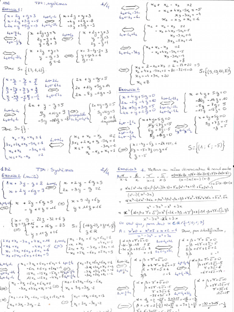 TD4 - Systemes Corrige | PDF