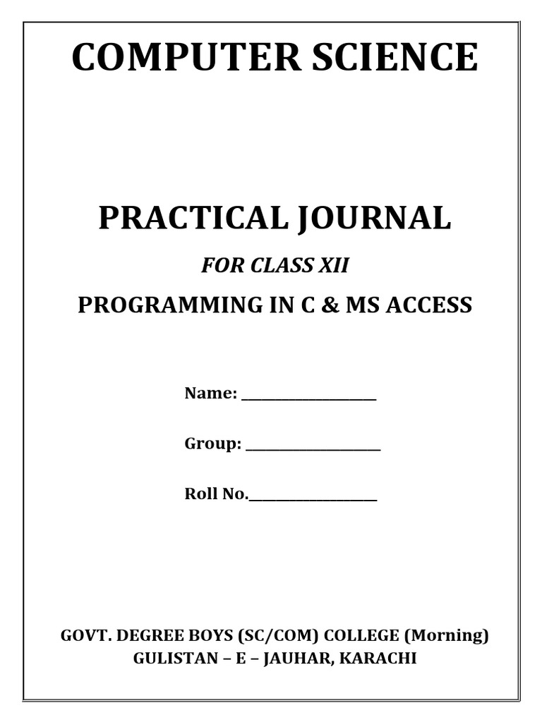 Xii Comp Practical Journal | PDF | Control Flow | Fahrenheit