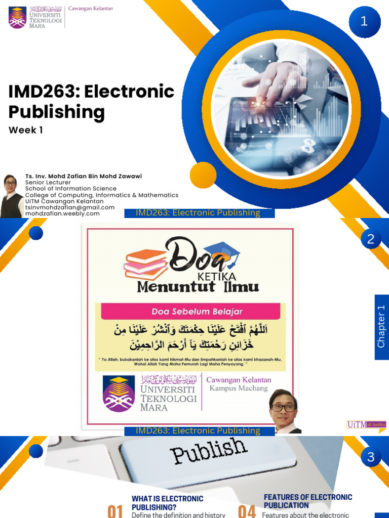 IMD263 Electronic Publishing Week 1 | PDF | Electronic Publishing ...