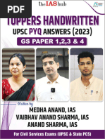 GS2 - Toppers - Handwritten - Upsc - Pyq - Ans - Till 2022RP | PDF