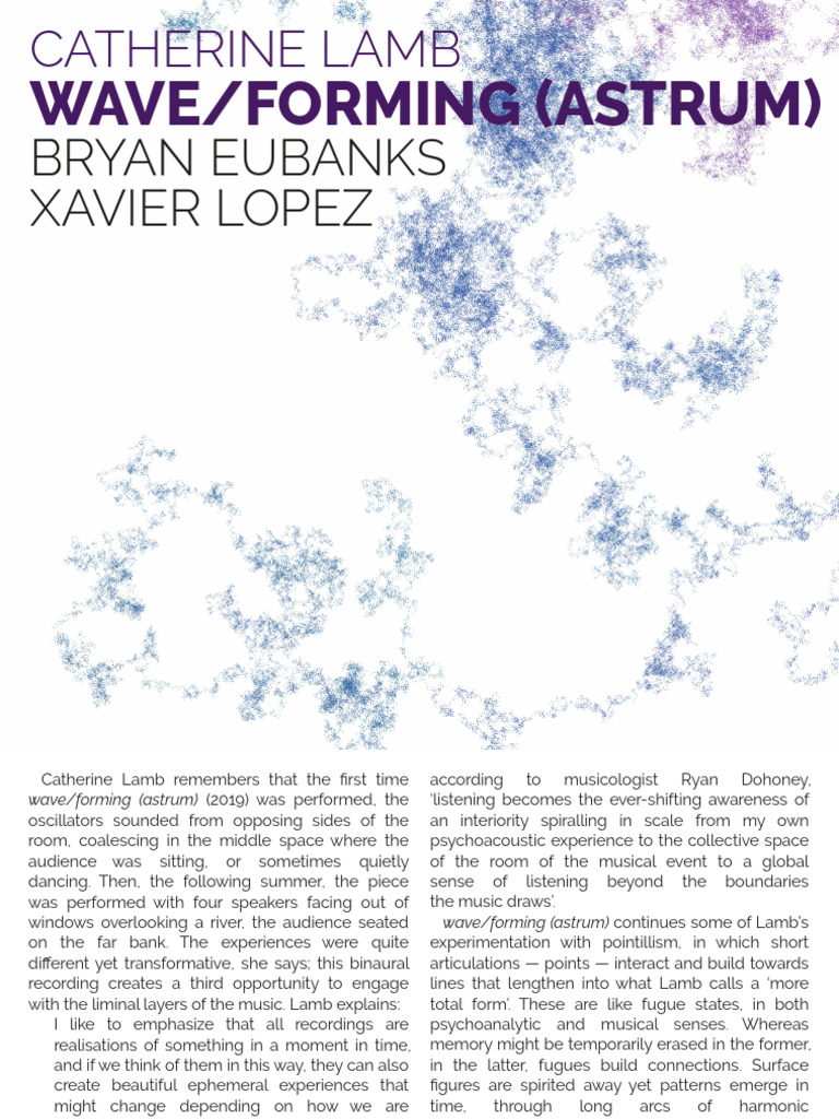 Catherine Lamb, Bryan Eubanks, Xavier Lopez - Wave-Forming (Astrum ...