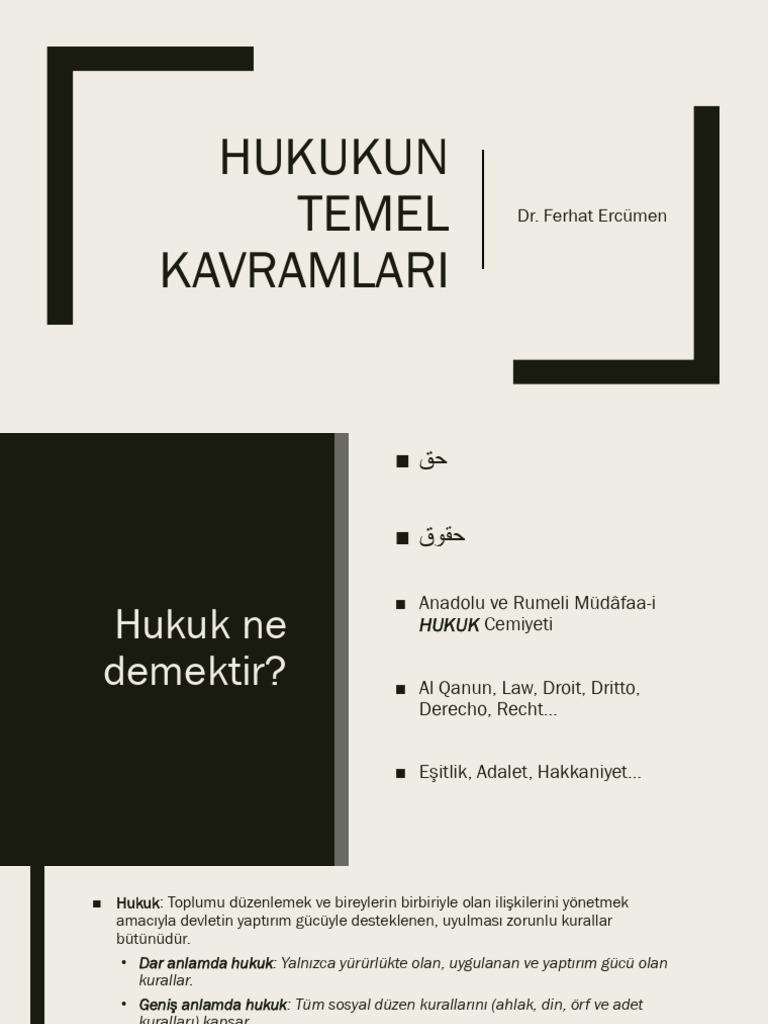 Hukukun Temel Kavramları | PDF