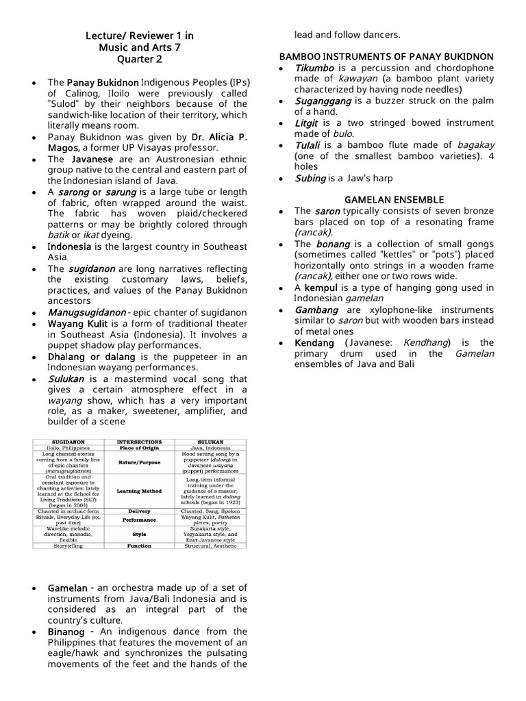 Lecture_ Reviewer 1 M&A Q2 | PDF | Performing Arts