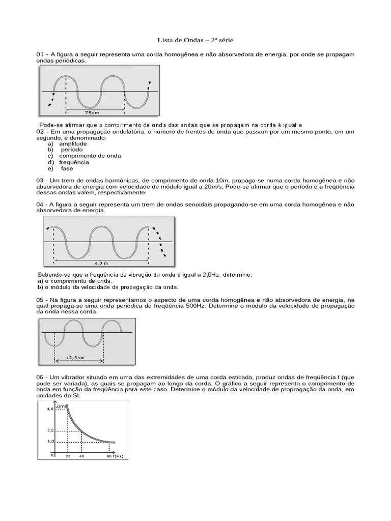Lista de Ondas 1 | PDF | Ondas | Som