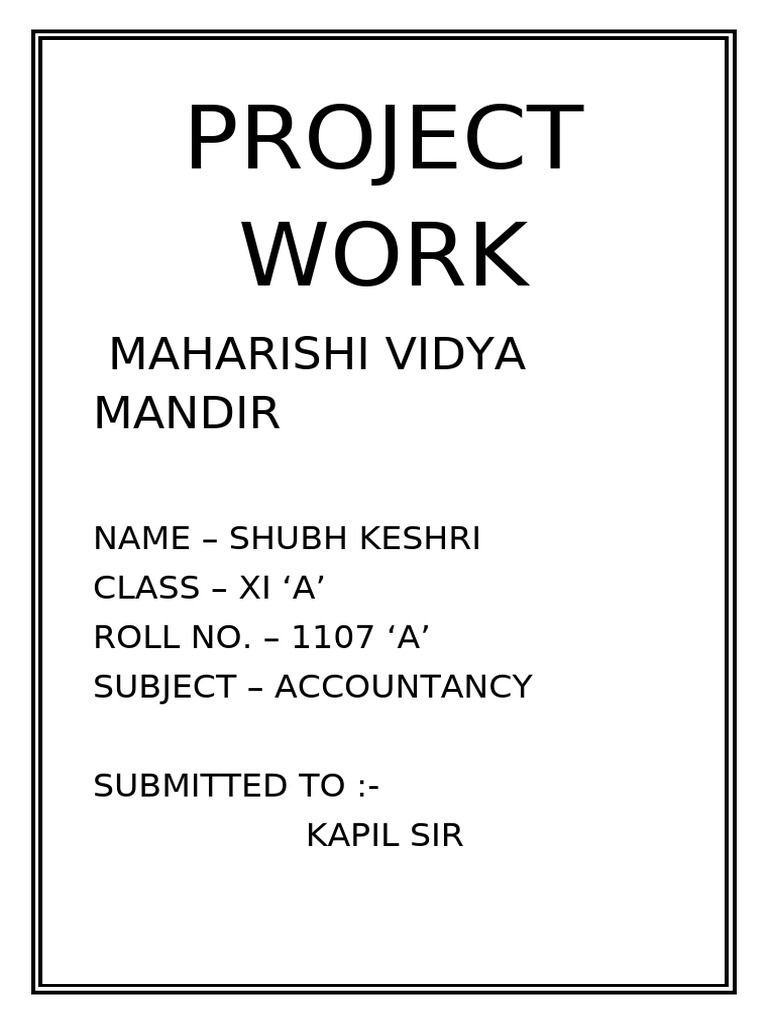 Project Work | PDF