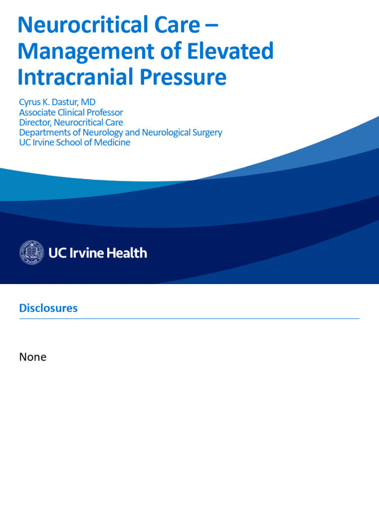 POWERPOINT ICP Management | PDF | Diseases And Disorders | Traumatology