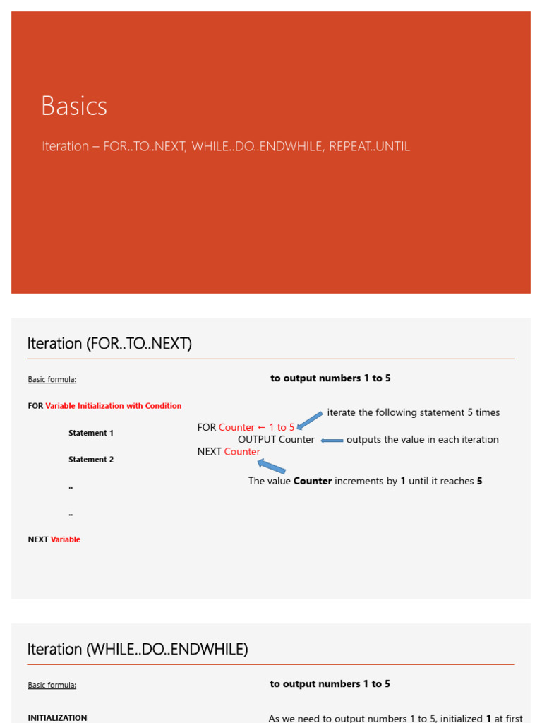 Iteration statements part 2 (D) | PDF