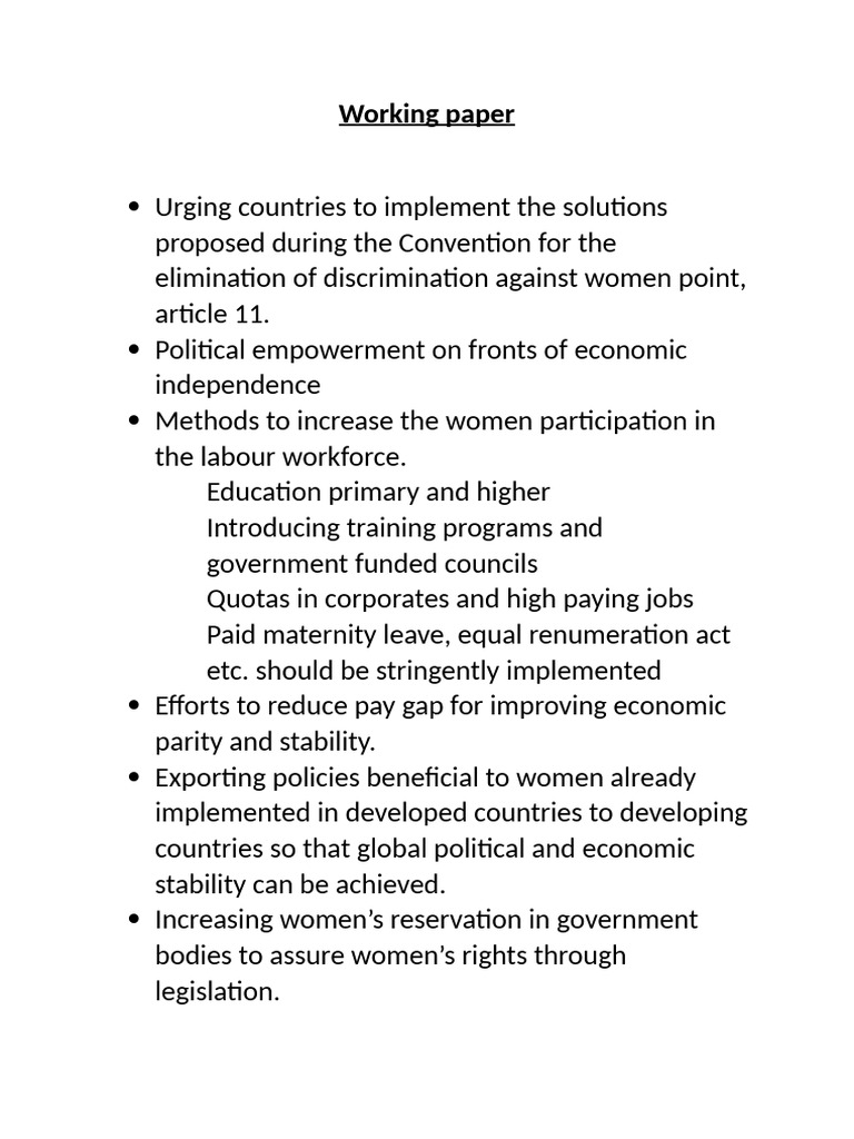 Working paper (3) | PDF