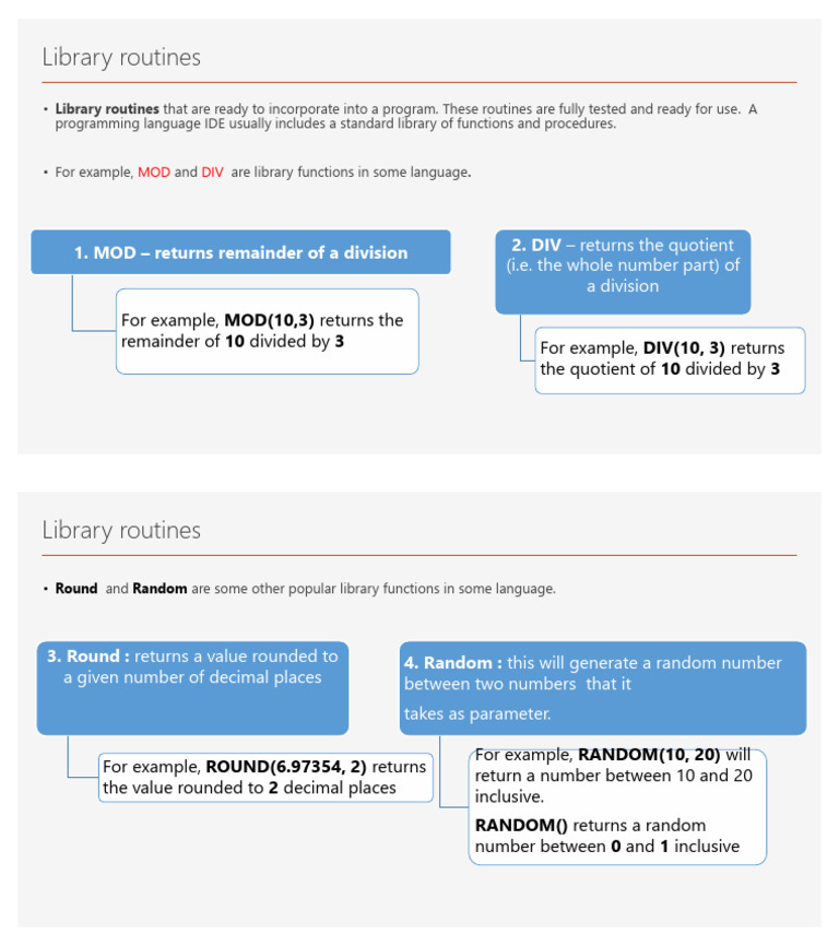 Library Routines in Computer Science | PDF
