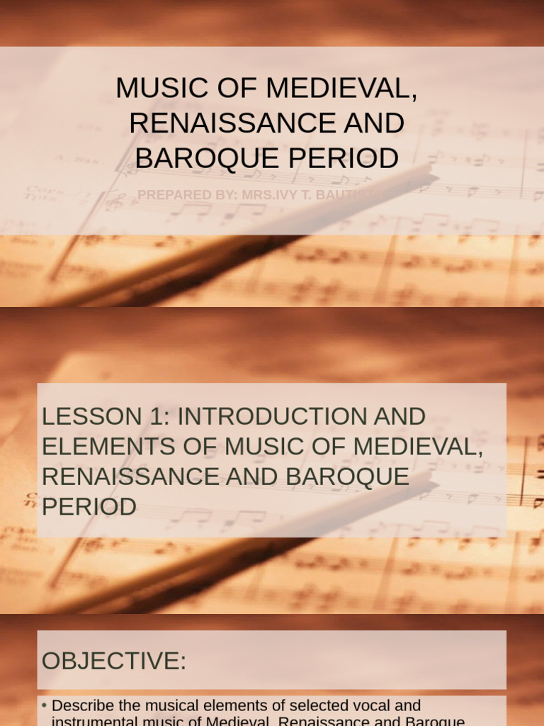 Music of Medieval Renaissance and Baroque Period | PDF | Gregorian ...