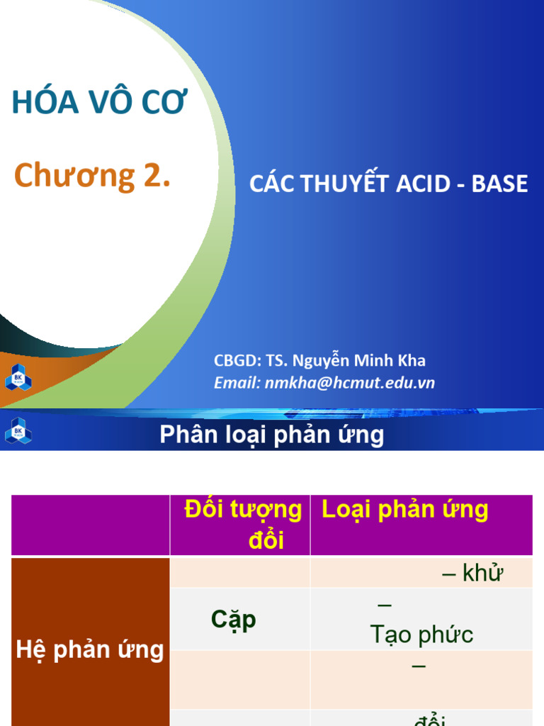 Chuong 2 Thuyet Acid Base | PDF