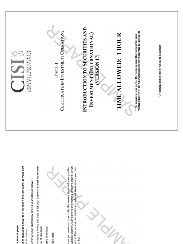 CISI Sample imp | PDF