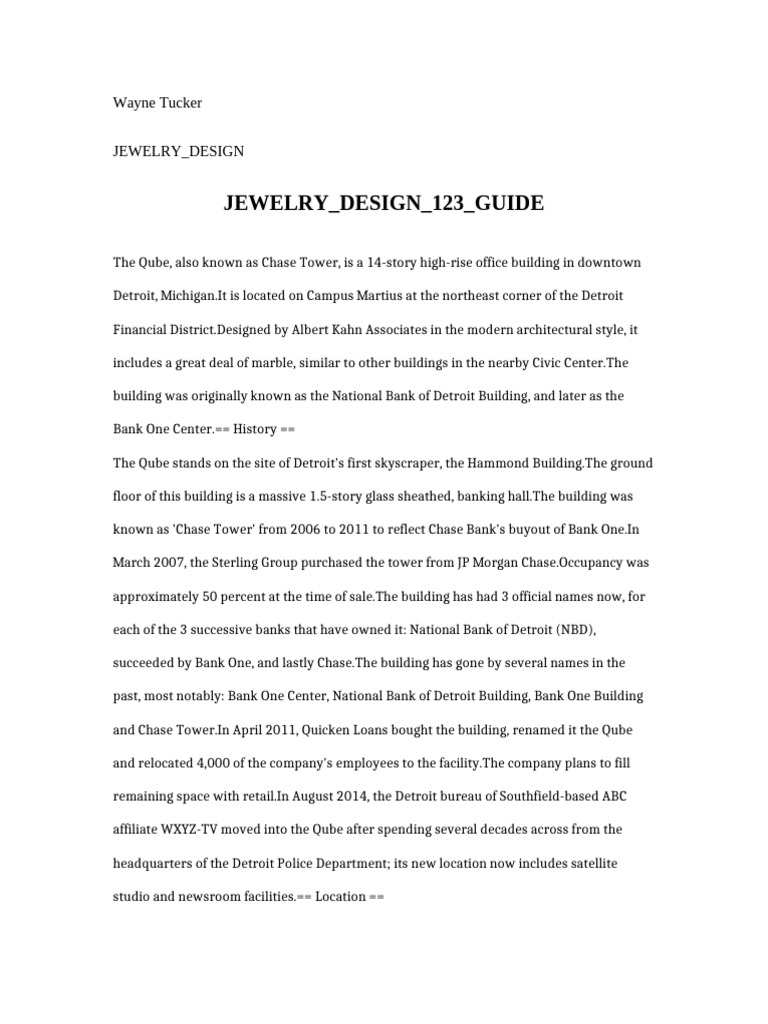 Jewelry Design 123 Guide | PDF