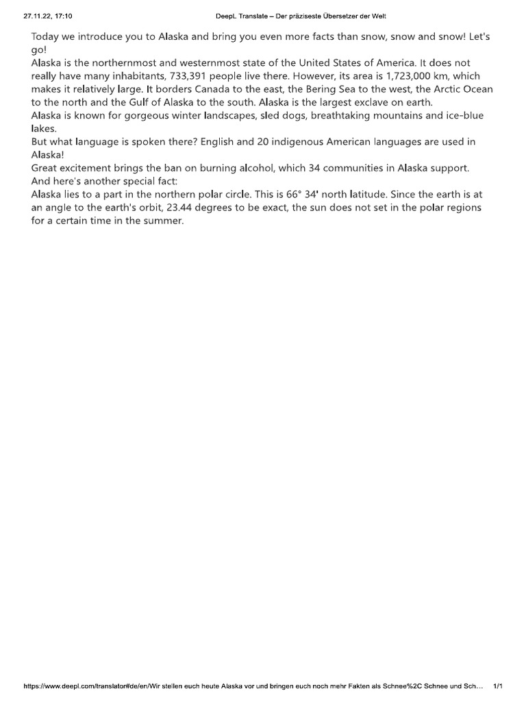 Alaska Text | PDF