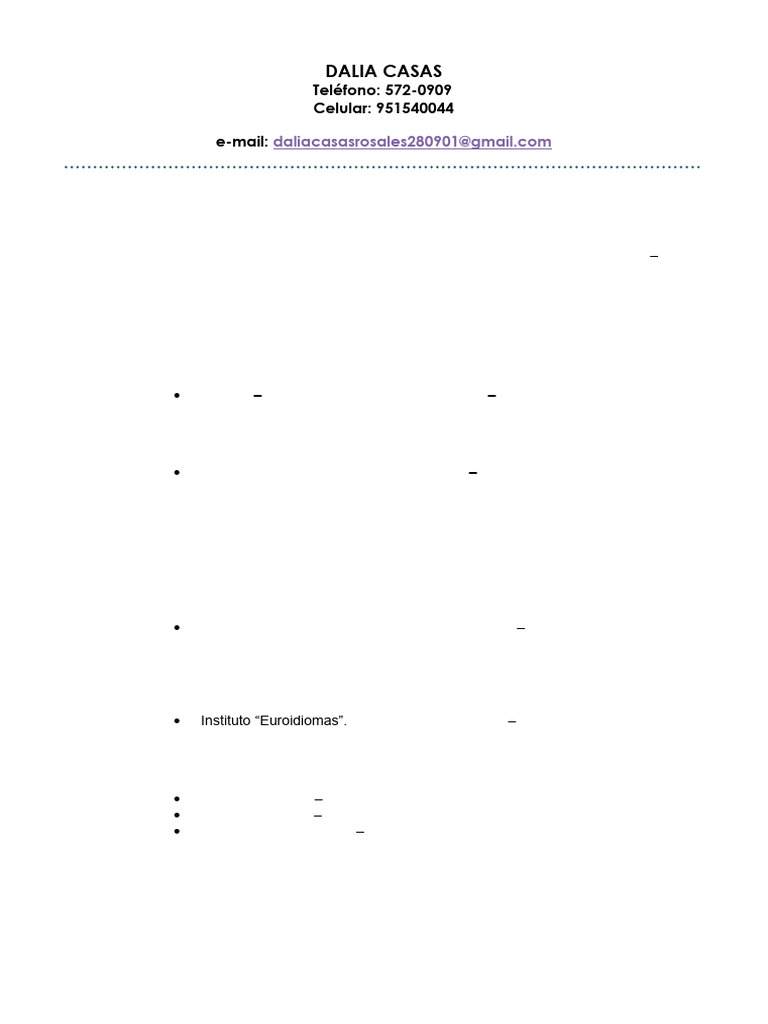 Doctor CV - Dalia Casas Rosales | PDF | Negocios