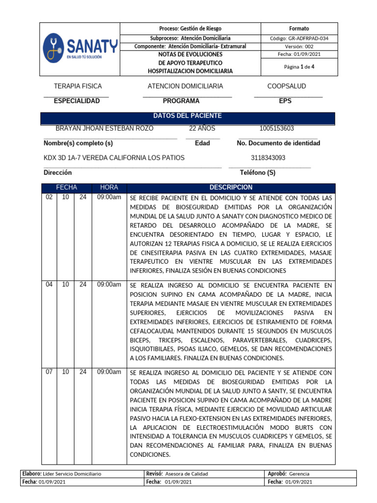 BRAYAN | PDF | Terapia física | Hospital