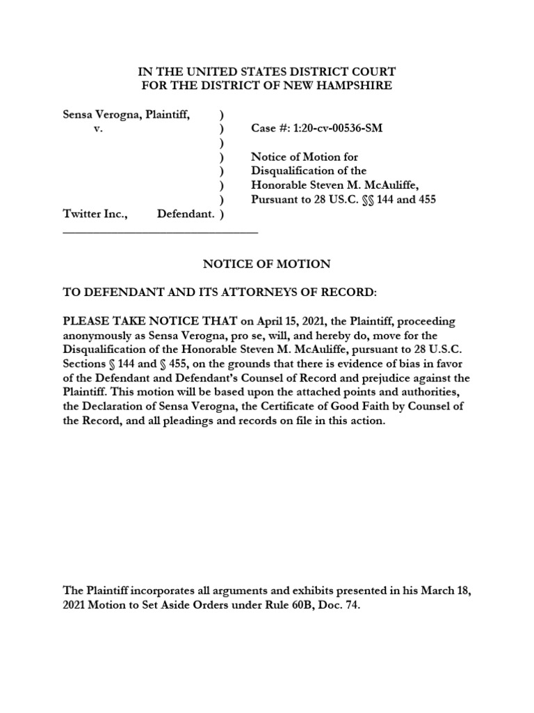 Notice of Motion - Binder - Attorney Notice | PDF | Judicial ...