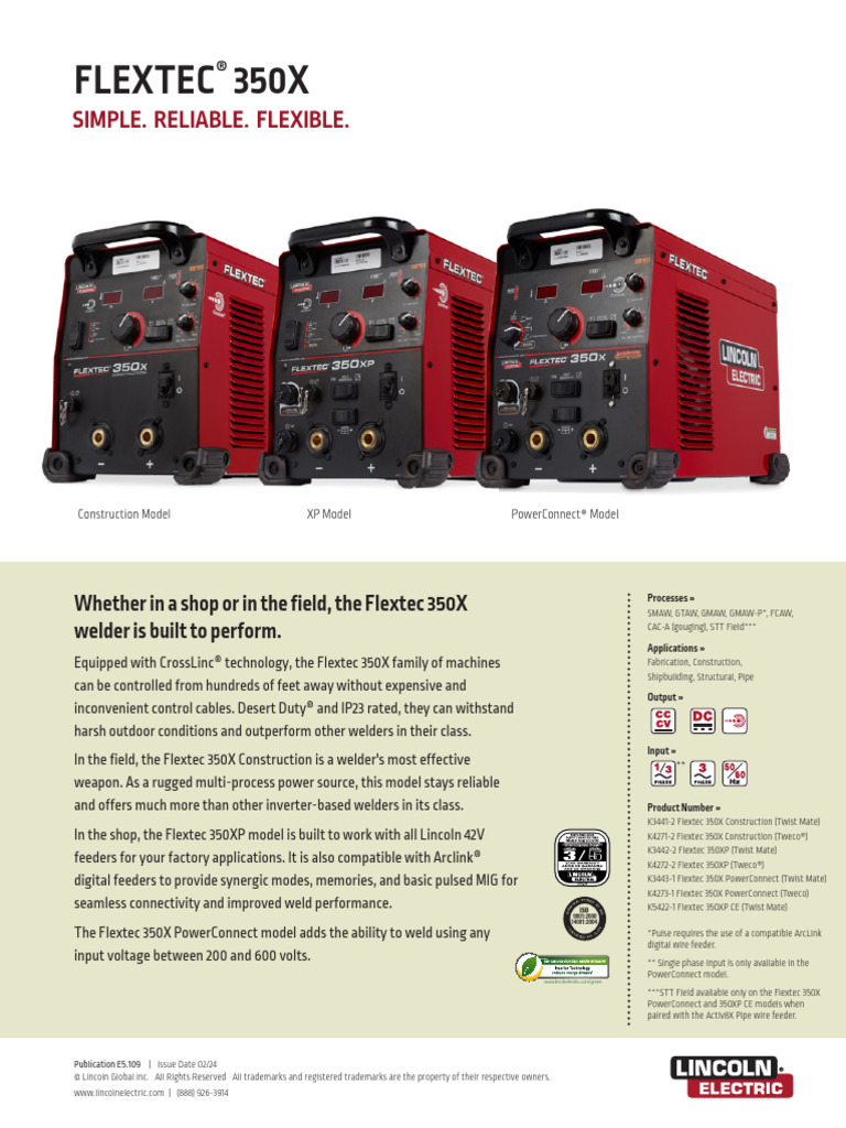 Flextec 350X | PDF | Welding | Construction