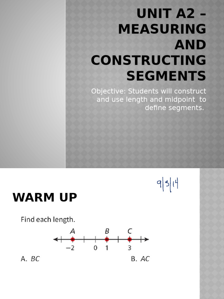 Geo A2 - Measuring and Constructing Segments | PDF
