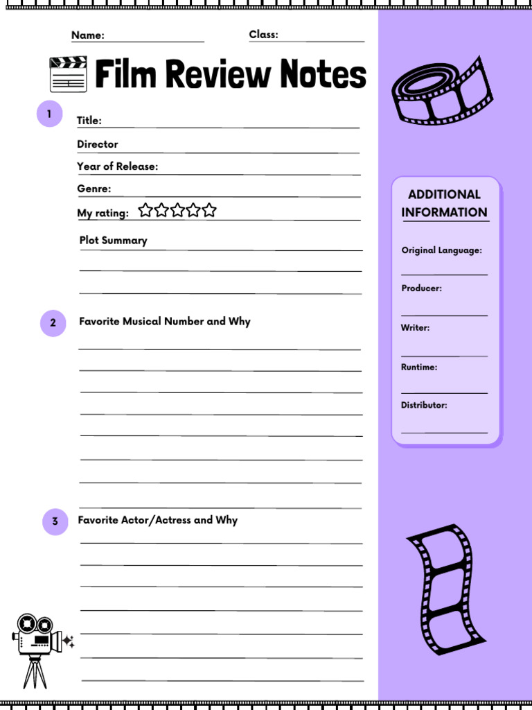Film Review Notes | PDF