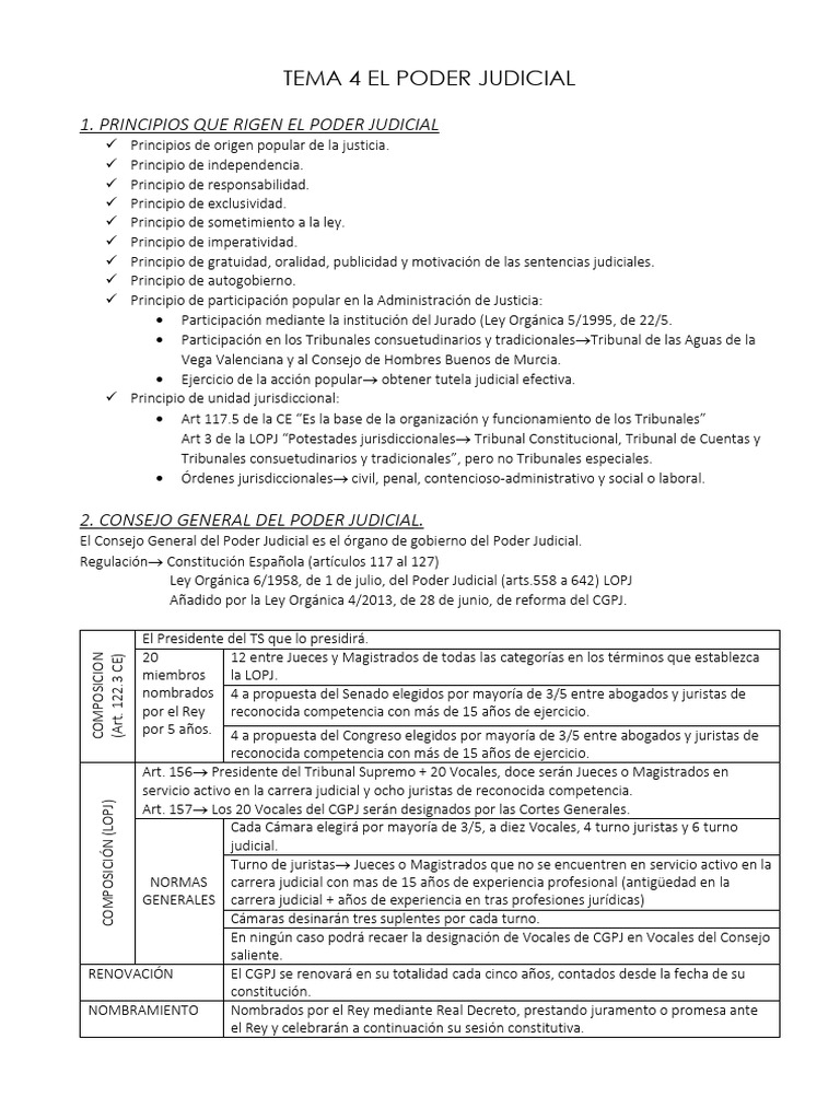 Composición del CGPJ en el Poder Judicial | PDF | Judicaturas | Gobierno de españa