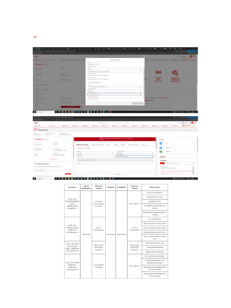 Abertura de Casos para Tratativa CA3R - CA1, CA2, CA3 e CA4 | PDF