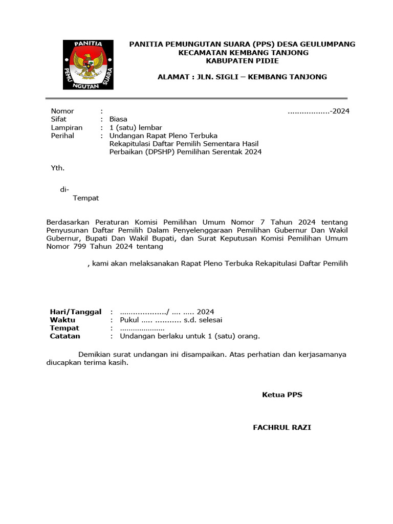 03 Draft Undangan Pps Geulumpang | PDF