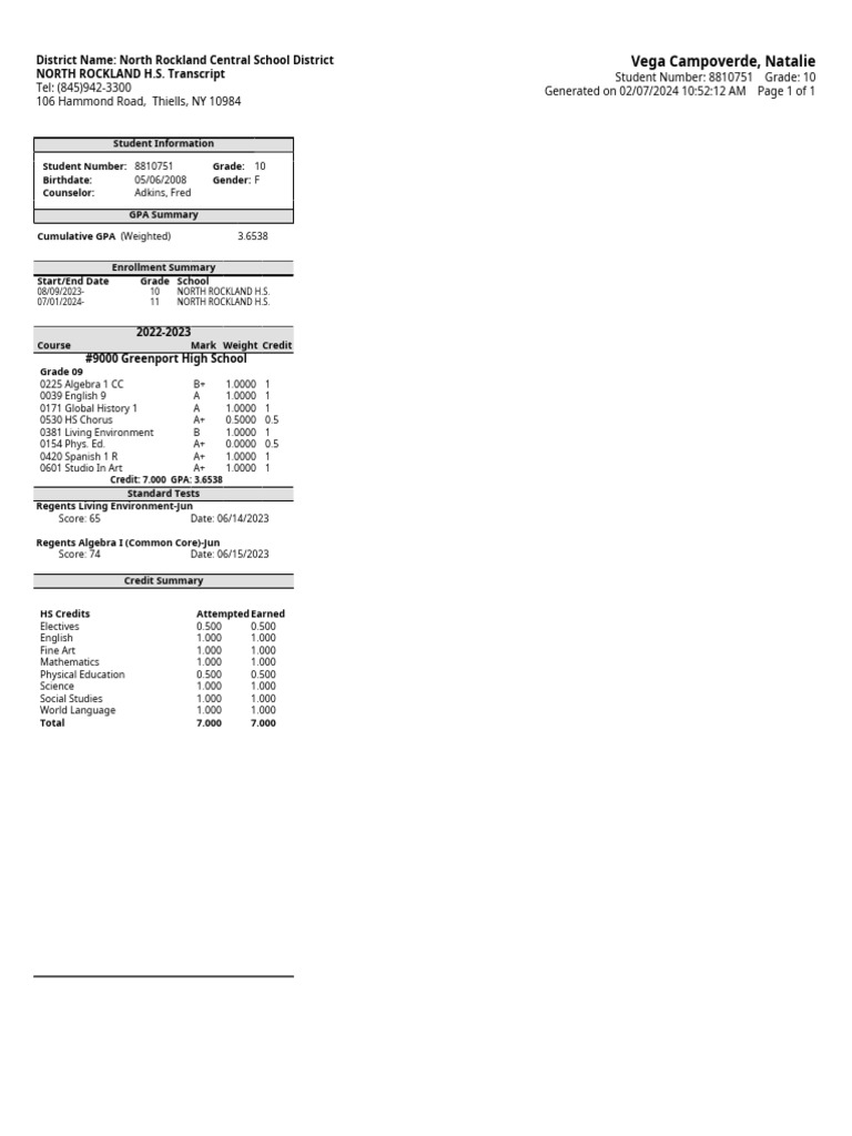 Unofficial TranscriptPortal | PDF