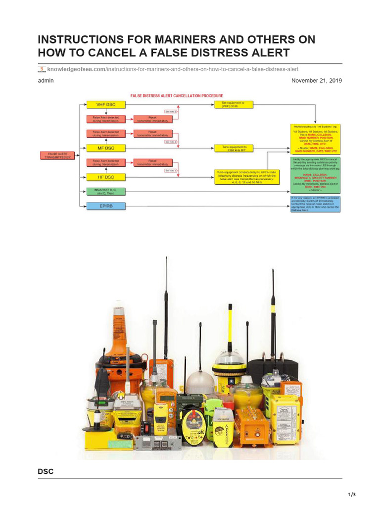 Cancel False Distress Alerts Guide | PDF